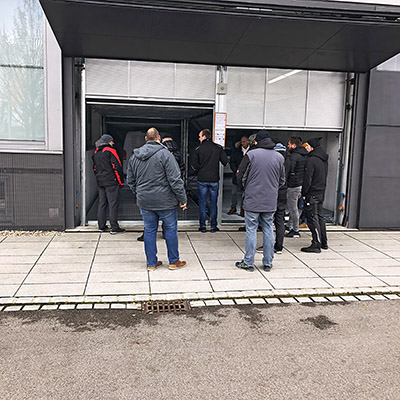 Schlung der Monteure von KLAUS Multiparking